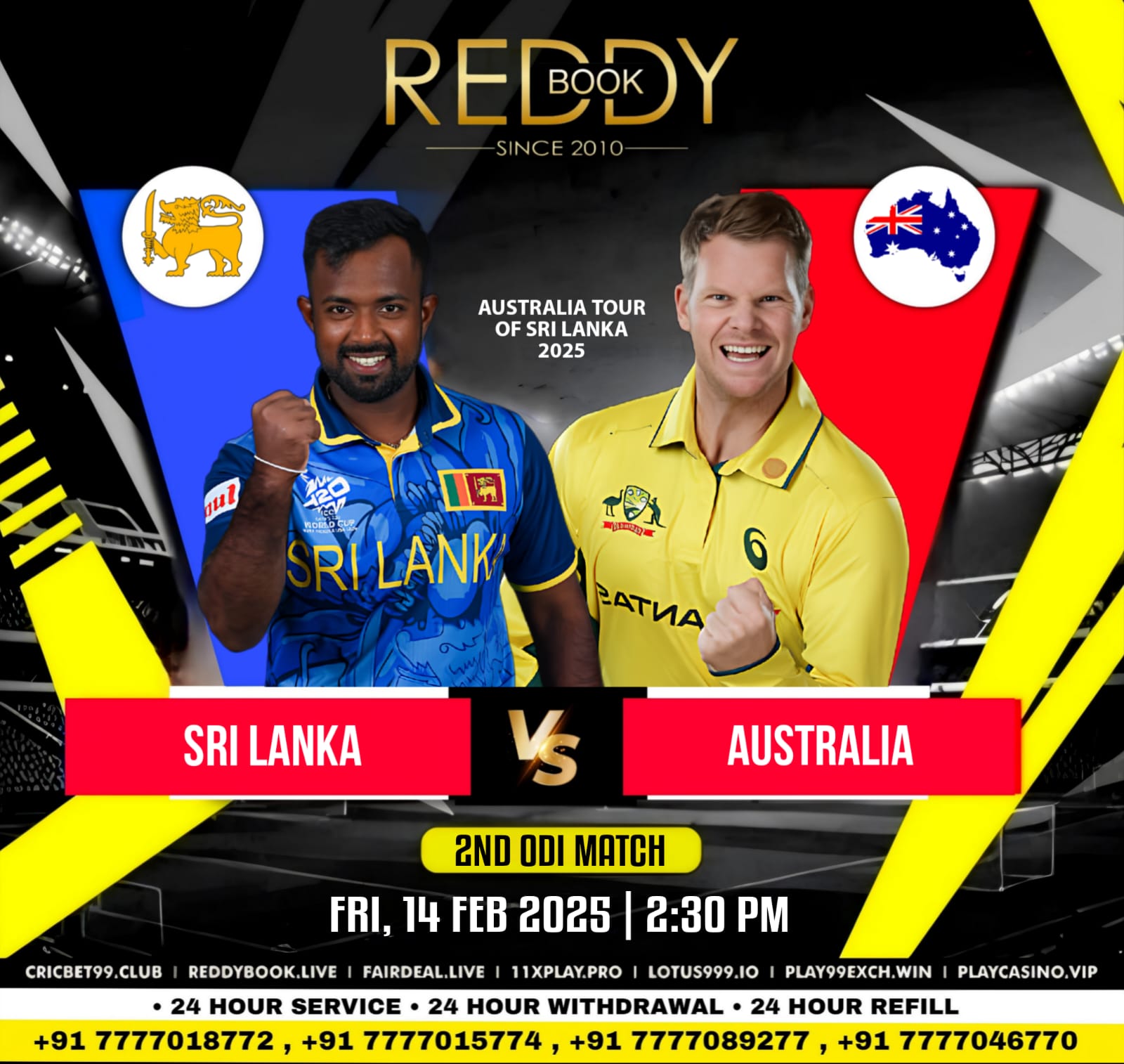 Sri Lanka vs Australia, SL vs AUS 2025, Today Reddy Anna Match Prediction